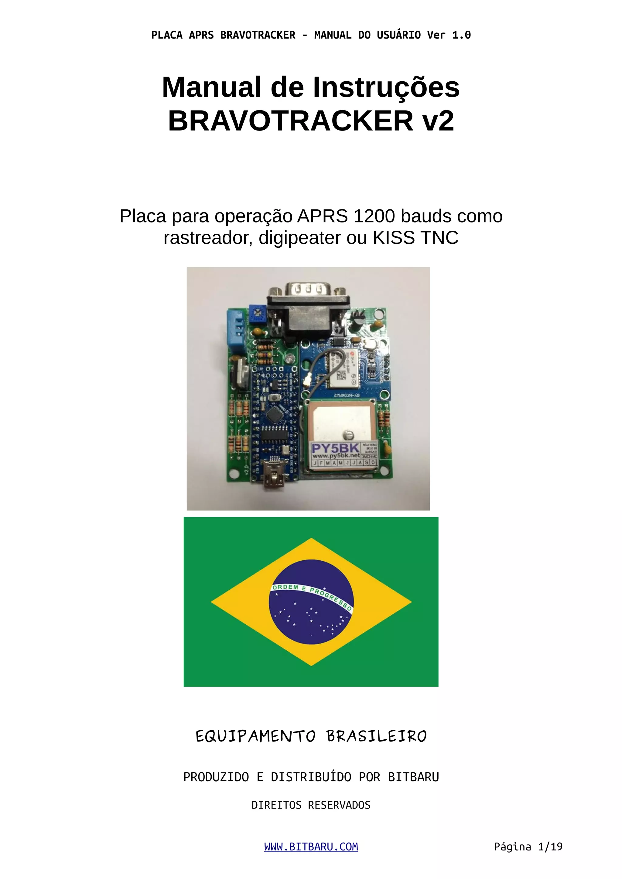 Placa APRS BravoTracker - Tracker/Digi/KISS TNC com Telemetria | PDF