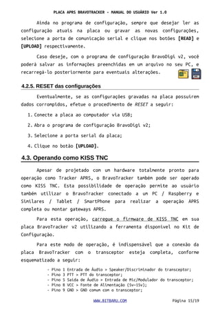 Placa APRS BravoTracker - Tracker/Digi/KISS TNC com Telemetria | PDF