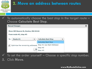 Manual changes-user-guide-MyRouteOnline | PDF | Developmental Sites ...