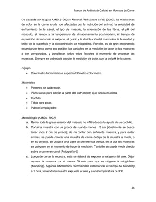 Manual de-analisis-de-calidad-en-muestras-de-carne | PDF