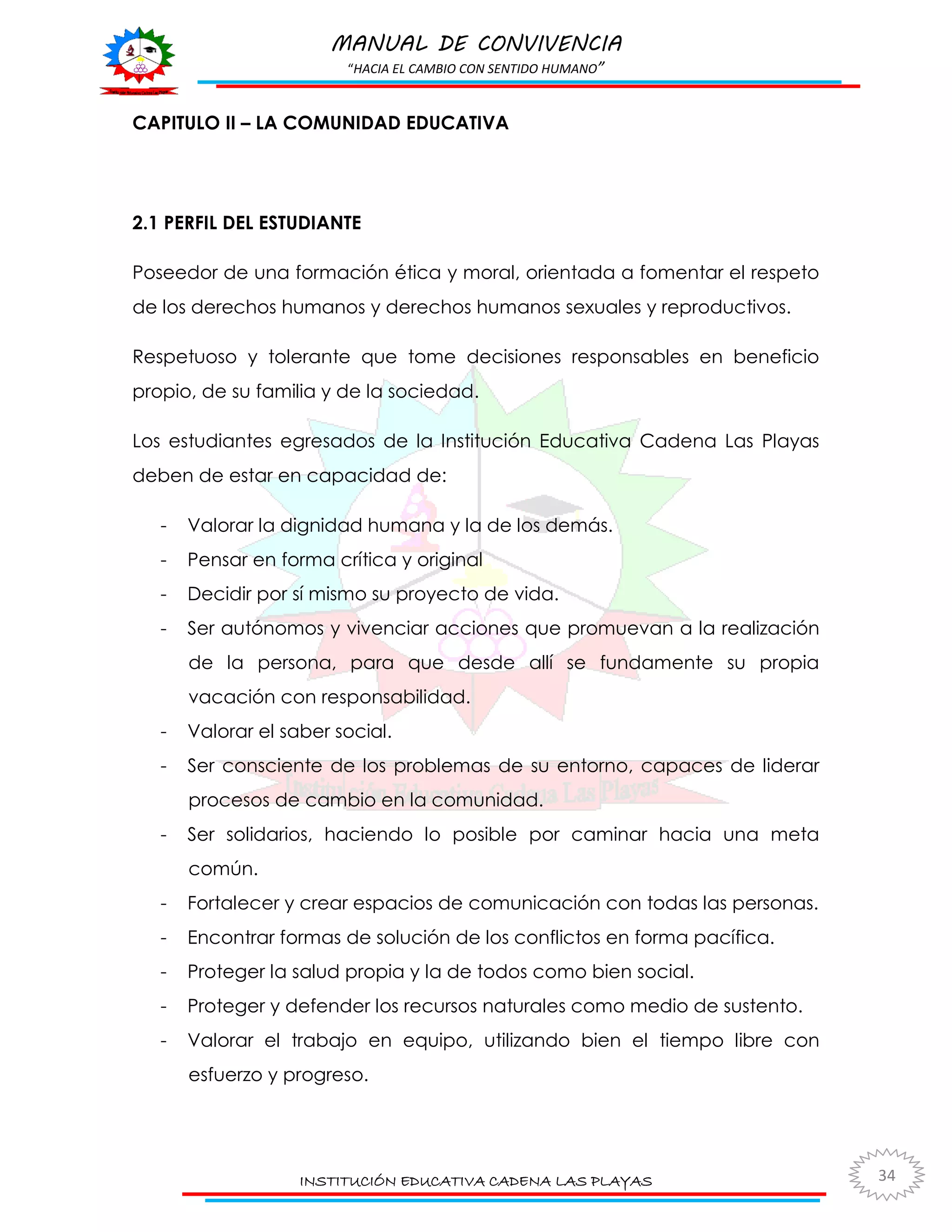 Manual de-convivencia-actualizado.doc ie-cadena-las-playas (1) | PDF