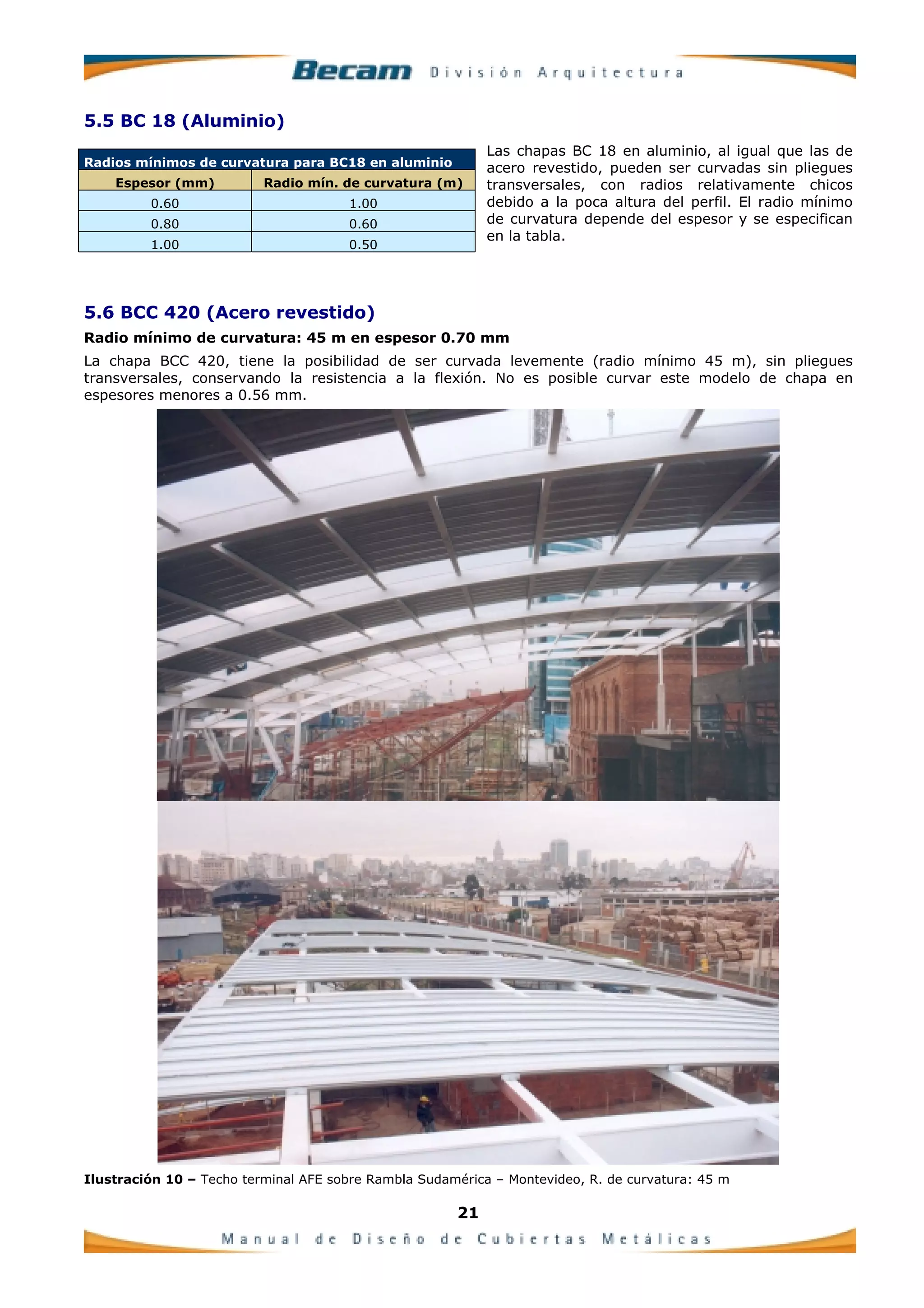 Manual de-diseno-de-cubiertas-metalicas curvas | PDF