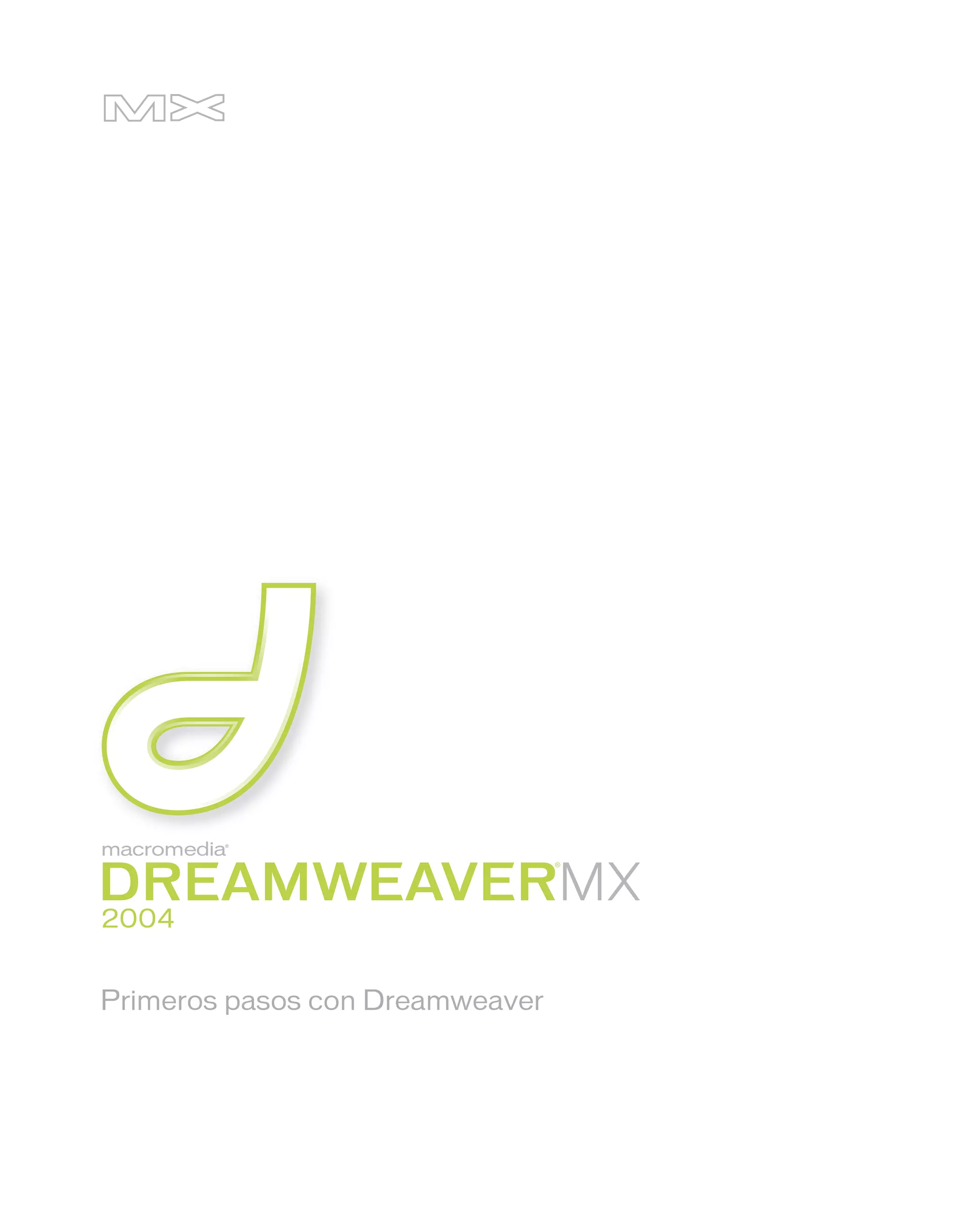 Manual Dreamweaver Mx 2004 Primeros Pasos | PDF