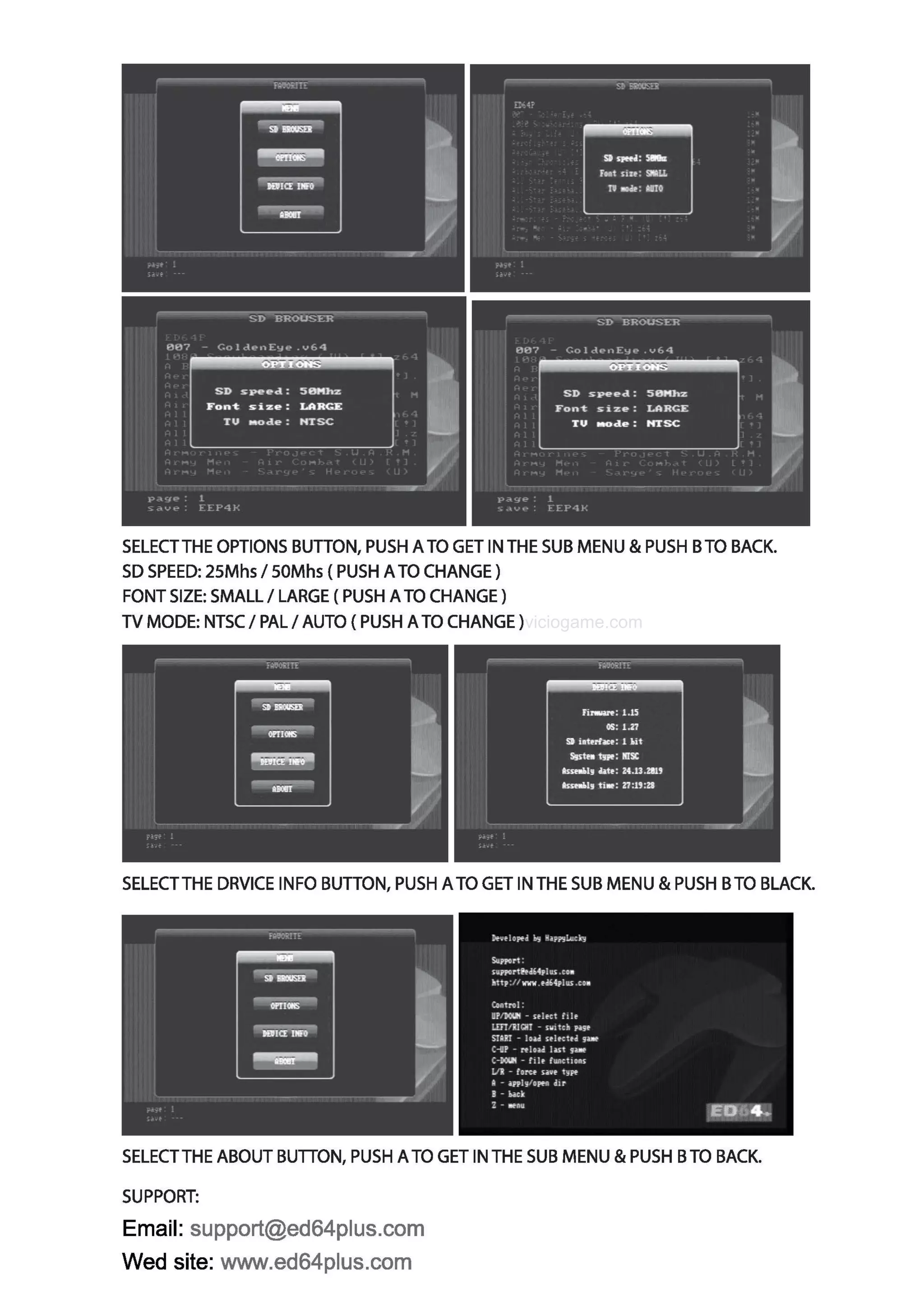 Manual - ED64 Plus - Nintendo 64 - Everdrive Flashcart | PDF