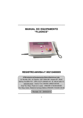 Fluence Estética HTM - Manual | PDF