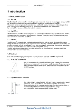Instruction Manual for Bronkhorst Mass Flow Pressure Meters and ...