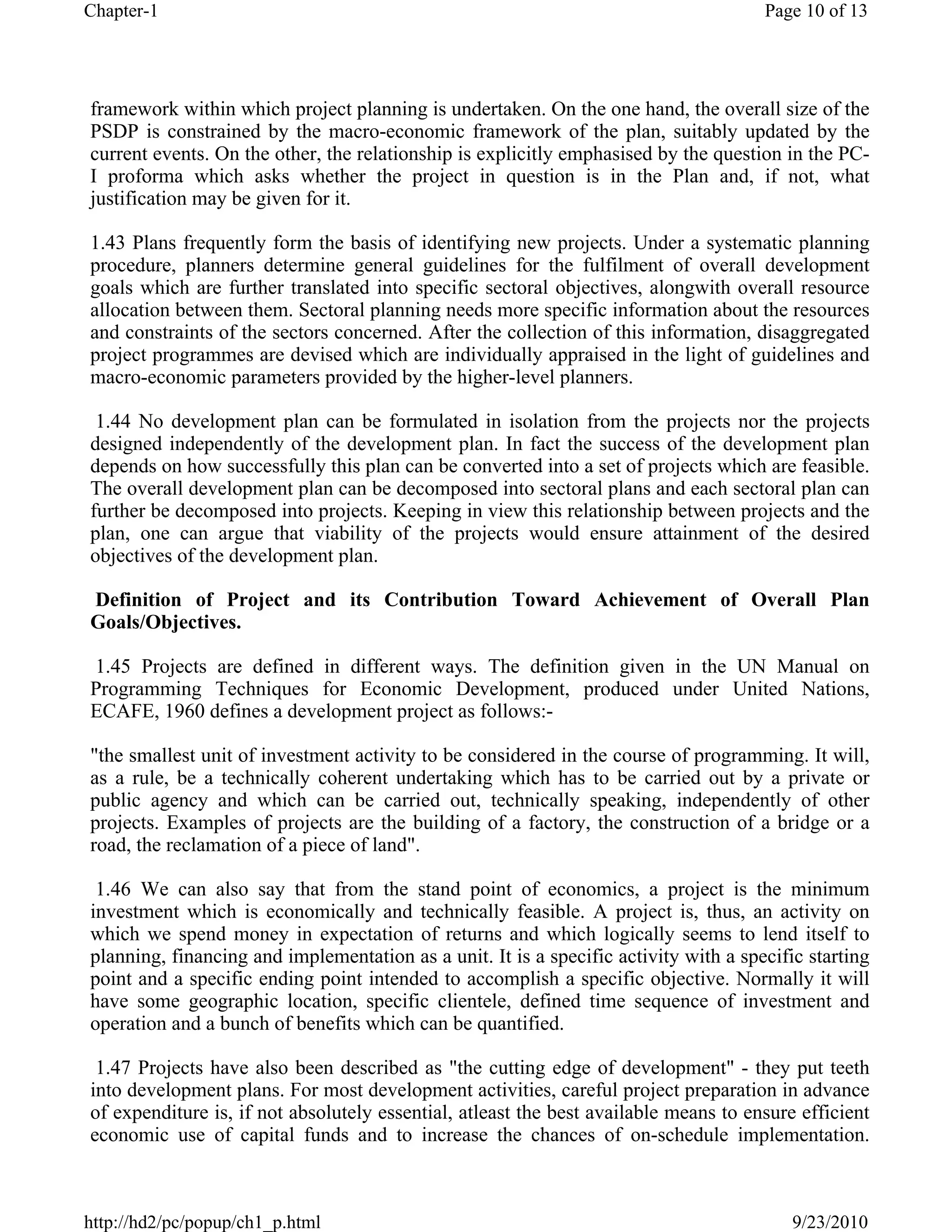 Manual For Development Projects, Planning Commission Pakistan ...