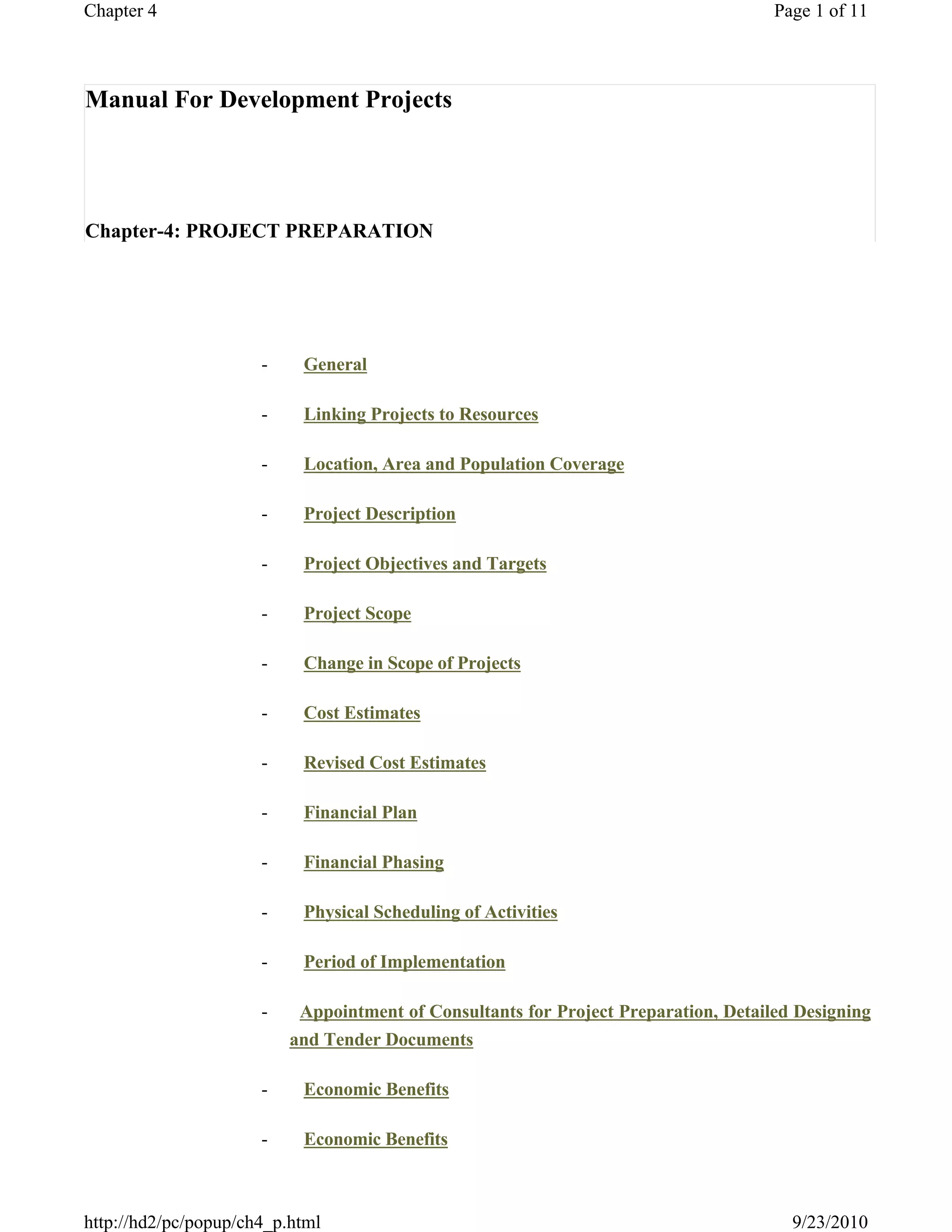 Manual For Development Projects, Planning Commission Pakistan ...