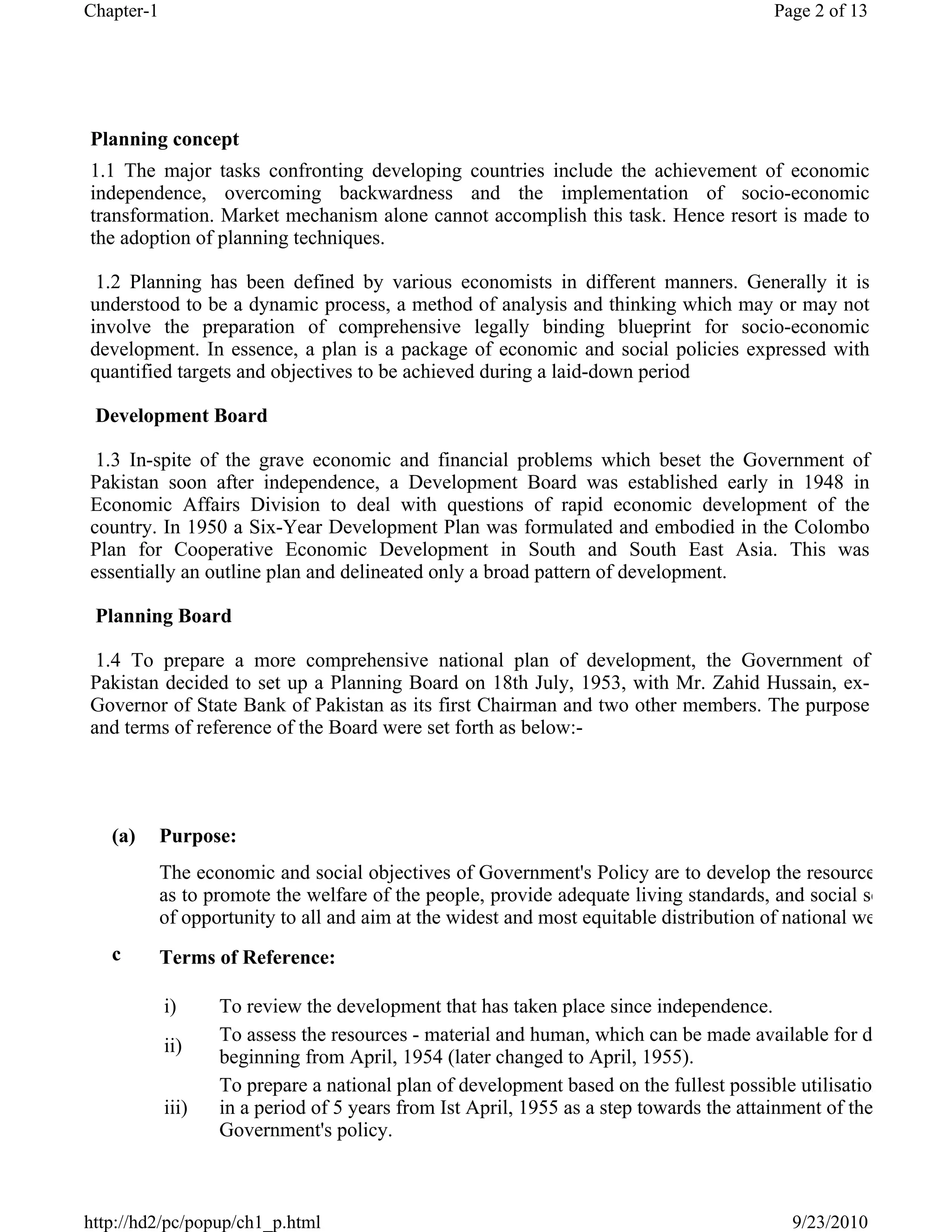 Manual For Development Projects, Planning Commission Pakistan ...