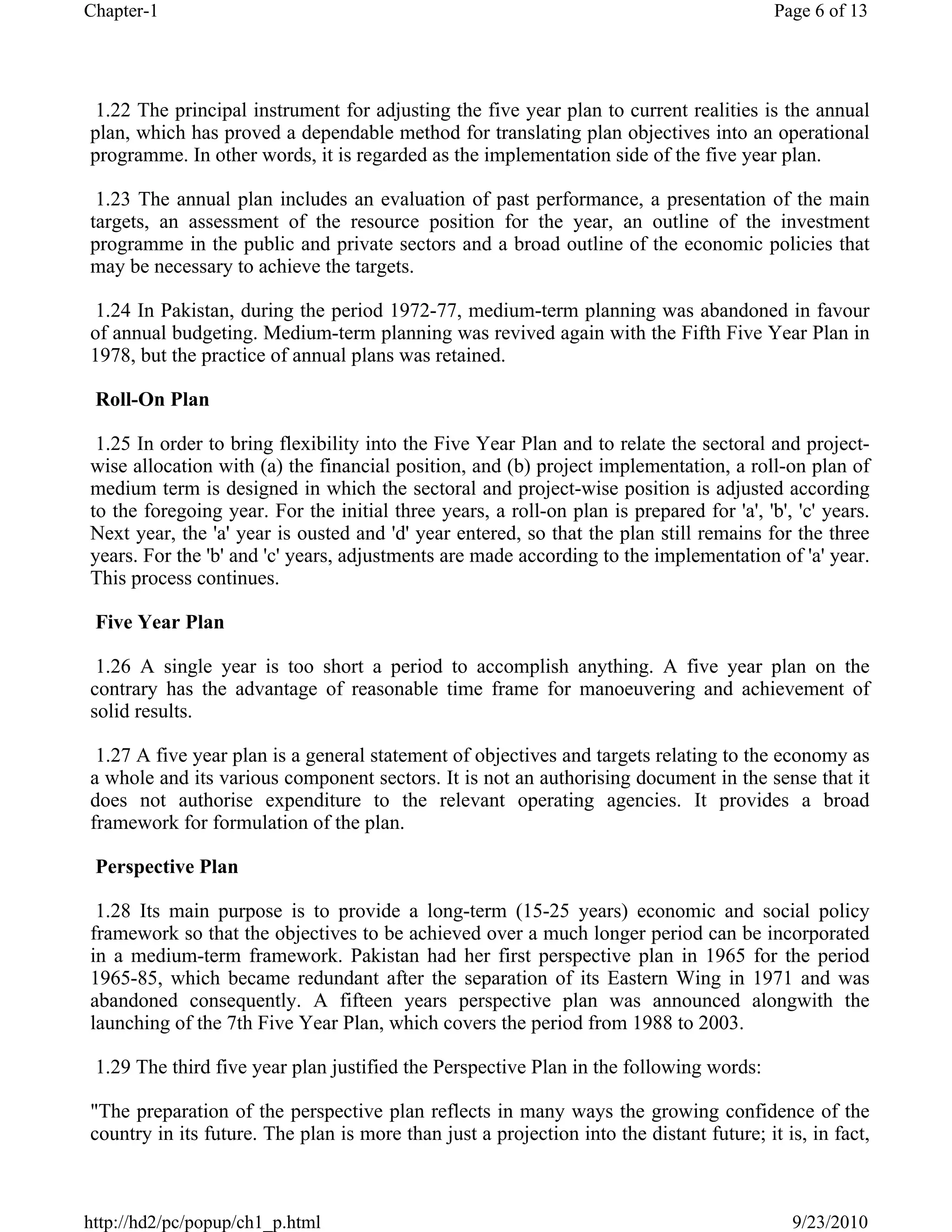 Manual For Development Projects, Planning Commission Pakistan ...