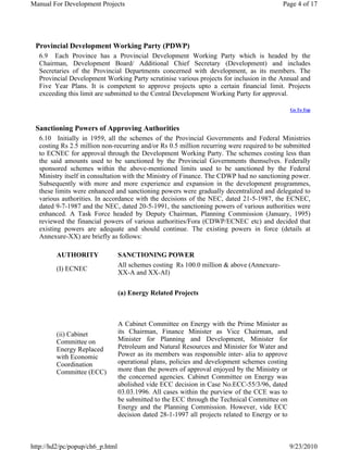 Manual For Development Projects, Planning Commission Pakistan ...