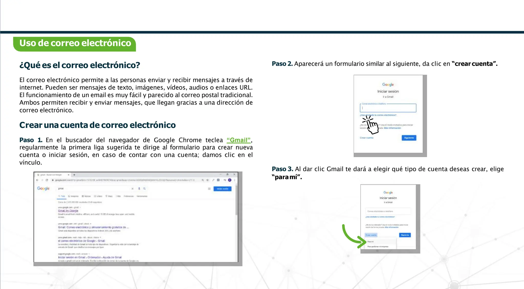 USO DE CORREO ELECTRONICO GMAIL MANUAL DE USO | PDF | Email | Internet