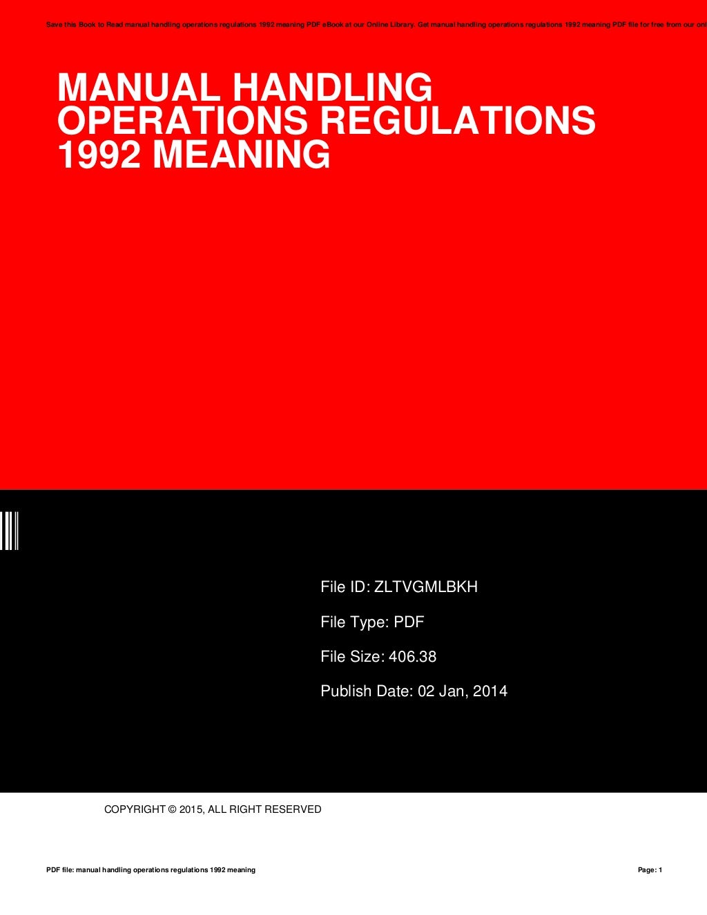 Manual Handling operations regulations 1992 meaning manual-handling-operations-regulations-1992-meaning