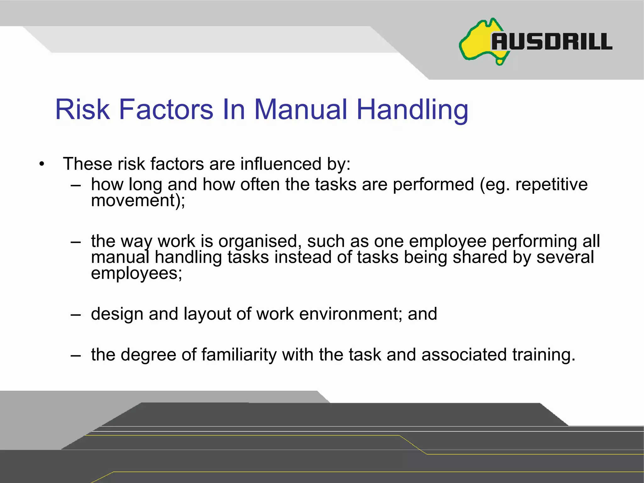 Manual Handling Ppt | PPT | Death, Injury, or Military Conflict ...