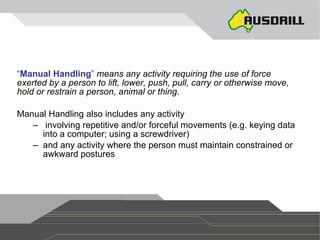 Manual Handling Ppt | PPT