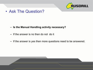 Manual Handling Ppt | PPT