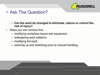 Manual Handling Ppt | PPT
