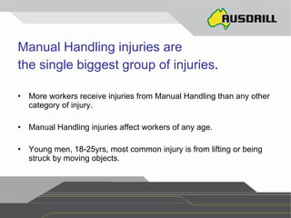 Manual Handling Ppt | PPT | Death, Injury, or Military Conflict ...
