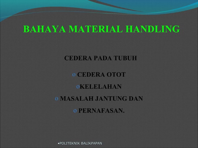 Manual handling K3 | PPT