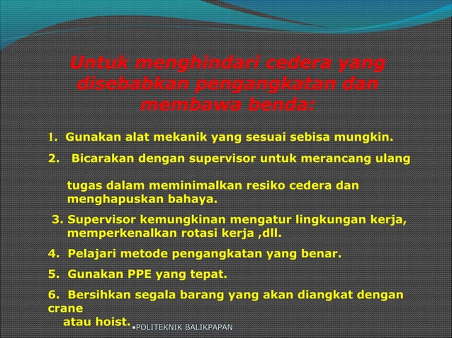 Manual handling K3 | PPT