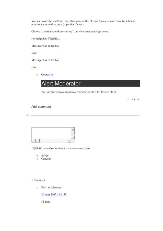 Manual idocs processiing | PDF