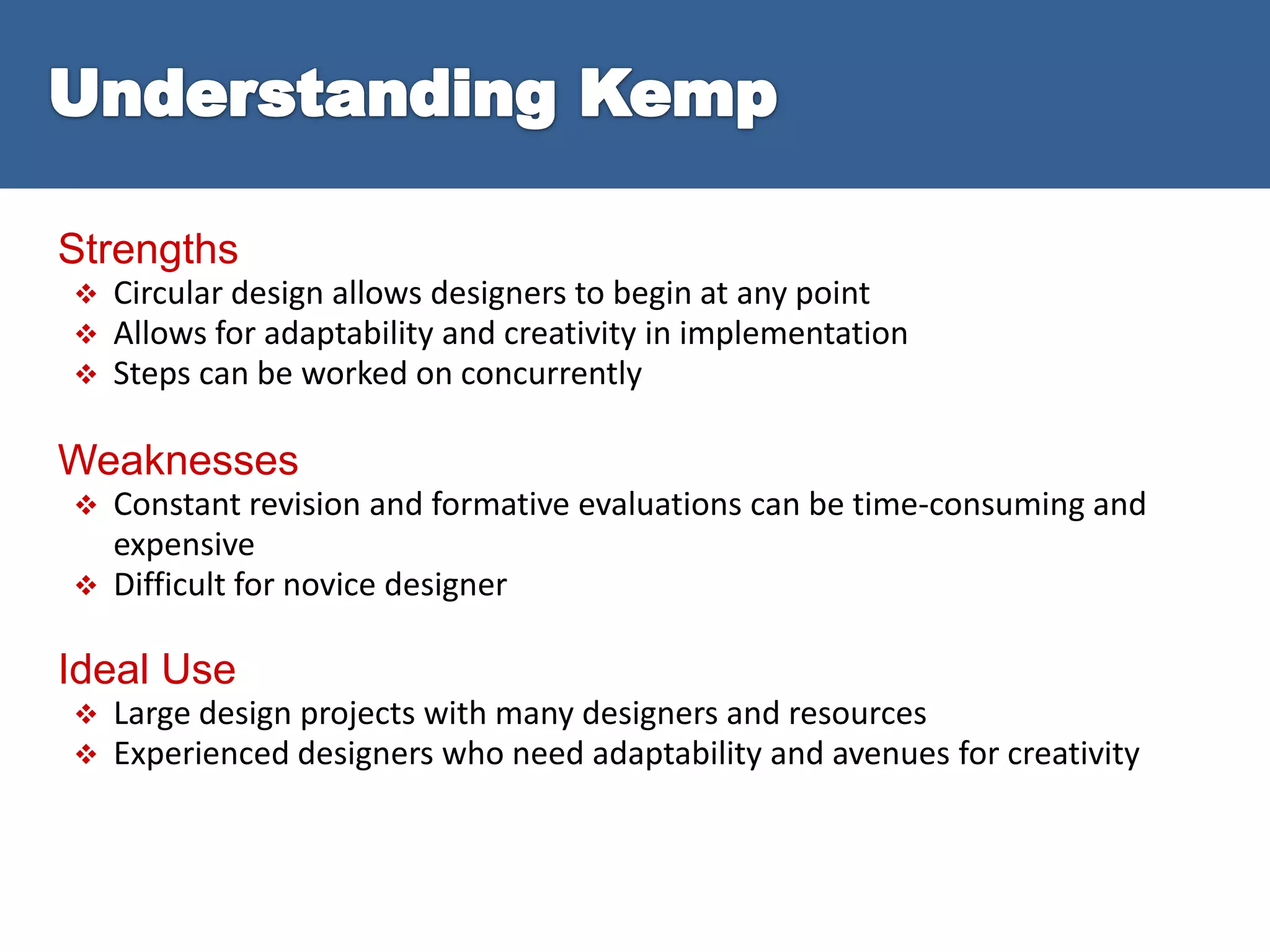 kemp-Instructional Design Model | PPTX