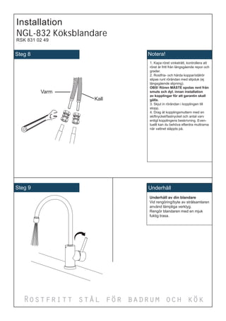 Manual NGL-832-koksblandare | PDF | Home Appliances | Home & Garden