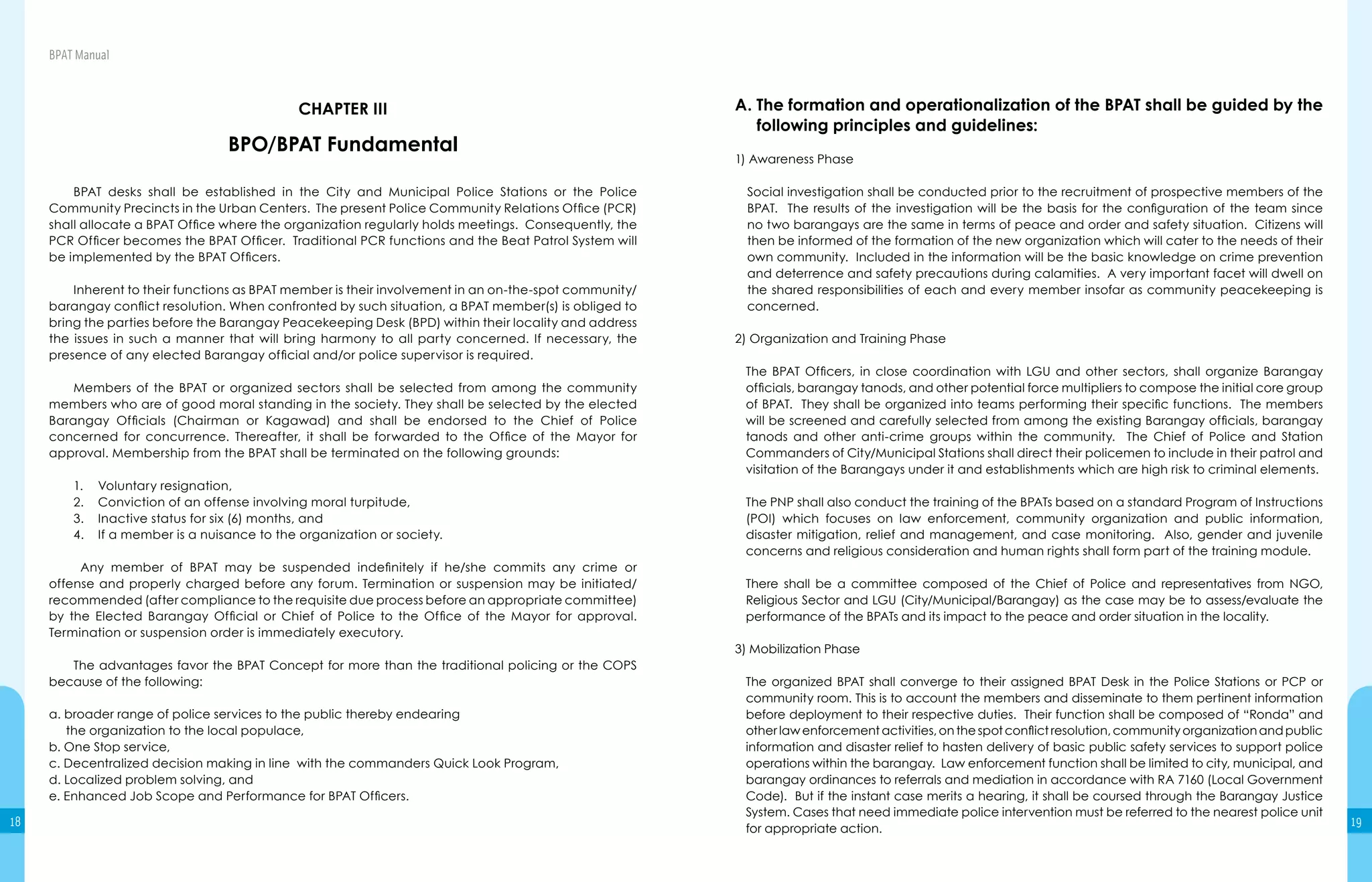 MANUAL ON BARANGAY PEACEKEEPING OPERATIONS - BPAT | PDF