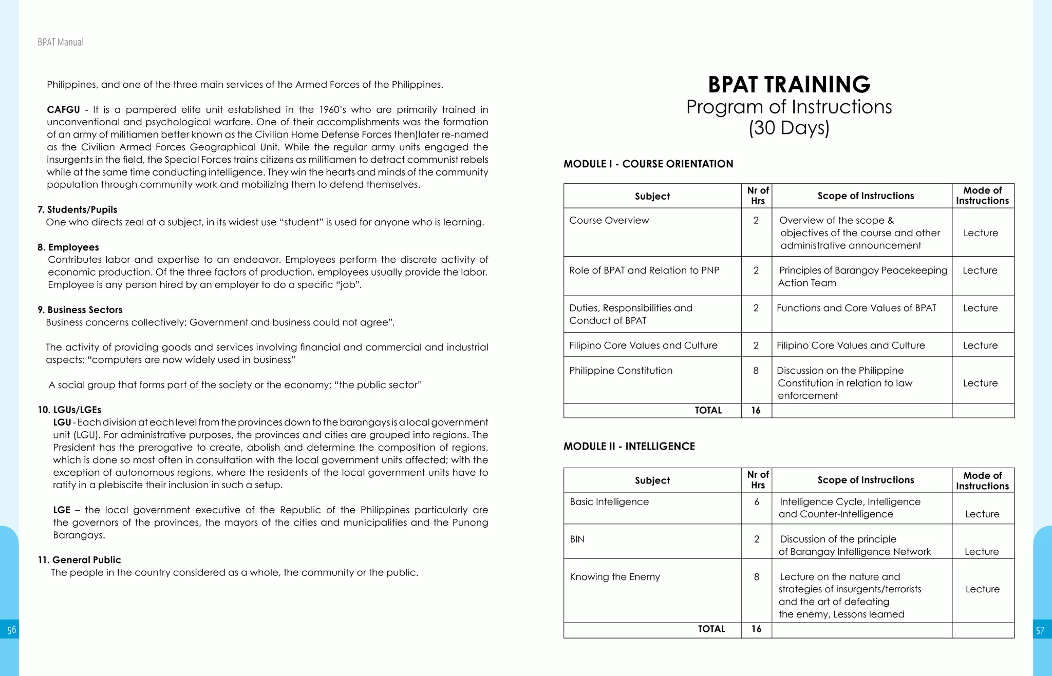 MANUAL ON BARANGAY PEACEKEEPING OPERATIONS - BPAT | PDF