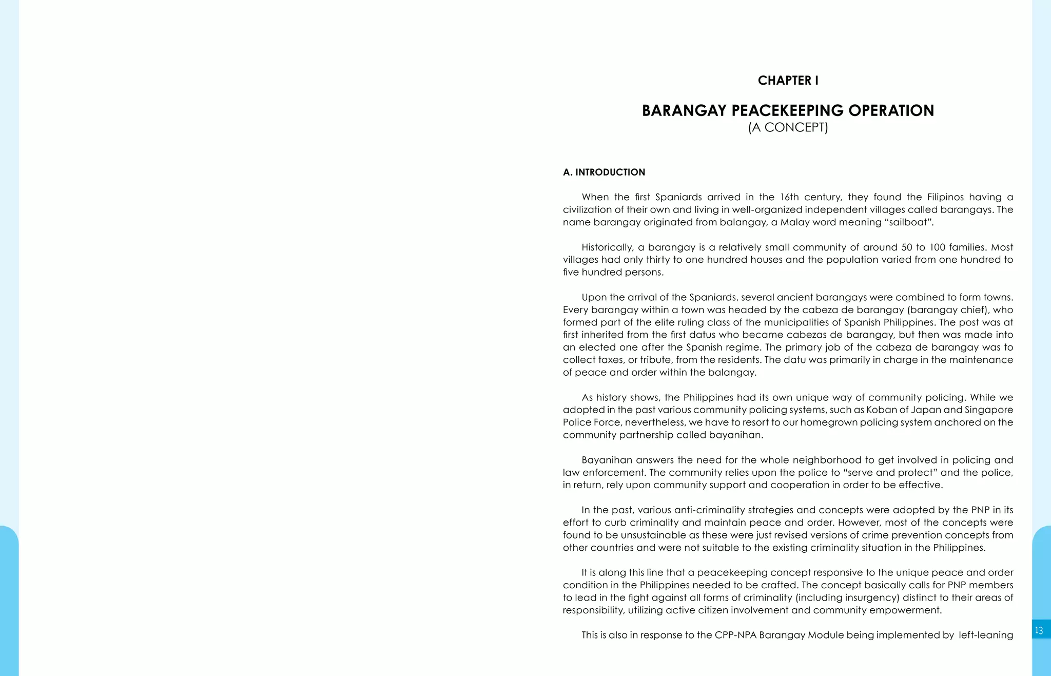 MANUAL ON BARANGAY PEACEKEEPING OPERATIONS - BPAT | PDF