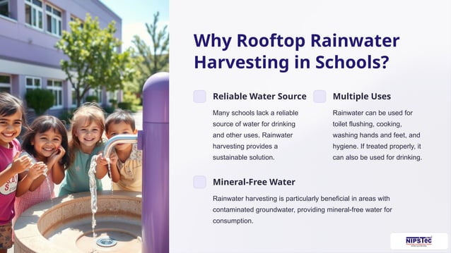 Manual on Rooftop Rainwater Harvesting Systems in Schools | PPTX