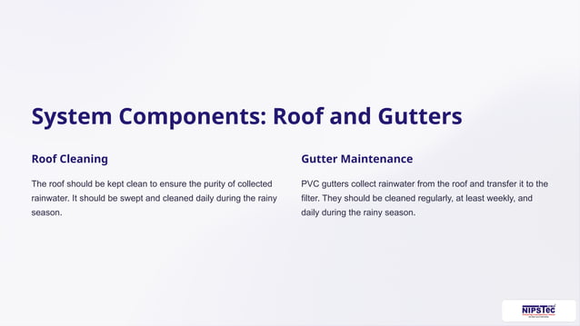 Manual on Rooftop Rainwater Harvesting Systems in Schools | PPTX