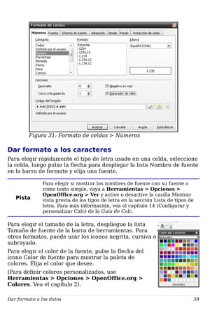 Manual de uso - Open Office Calc | PDF