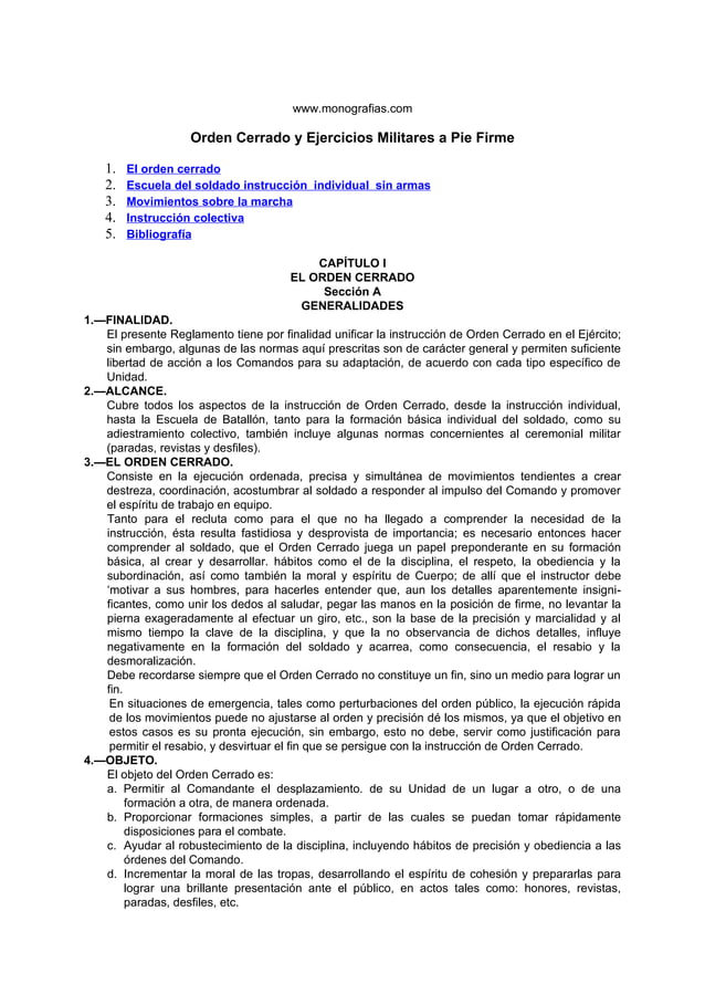 Manual Orden Cerrado | DOC