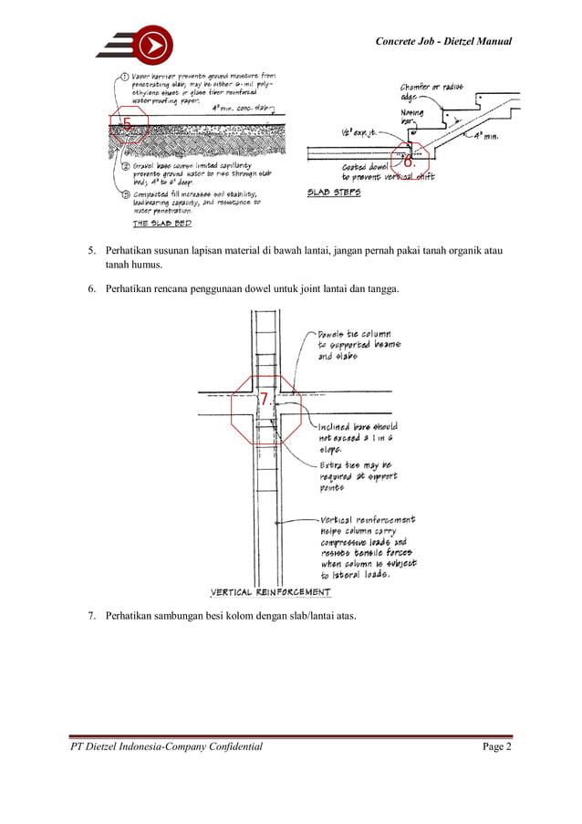 Manual pembesian dan pengecoran | PDF