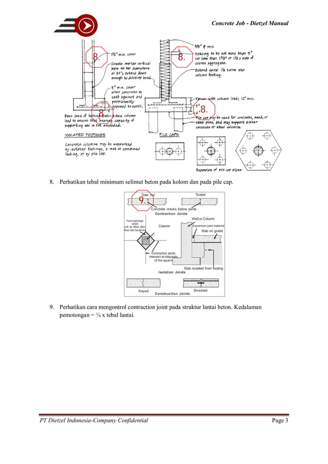 Manual pembesian dan pengecoran | PDF