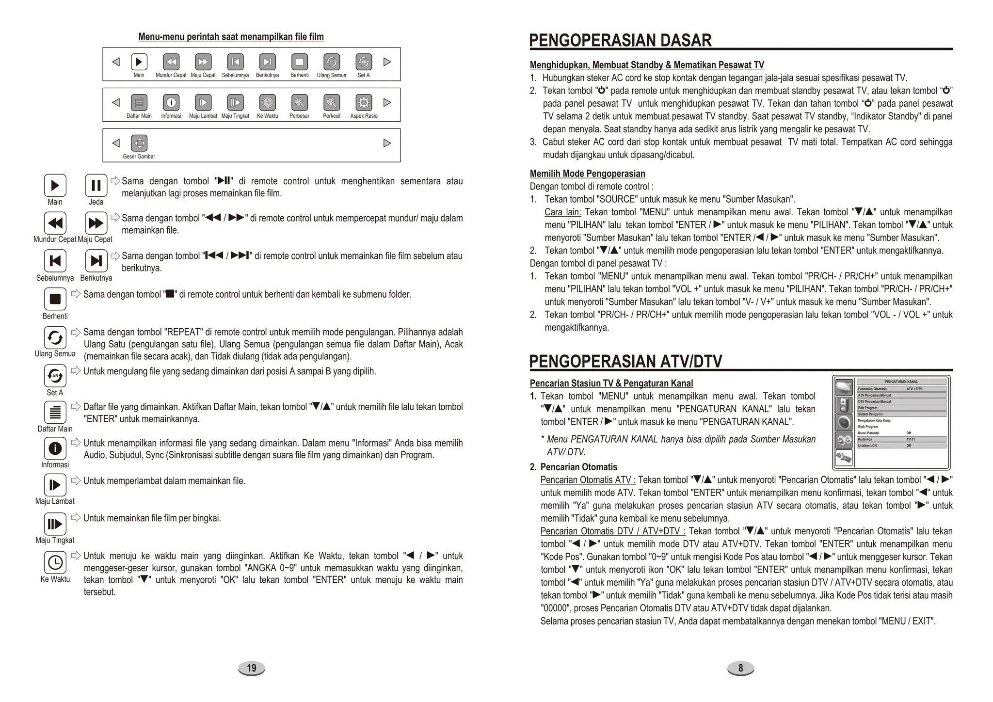 Manual book polytron LED TV siap Digital | PDF