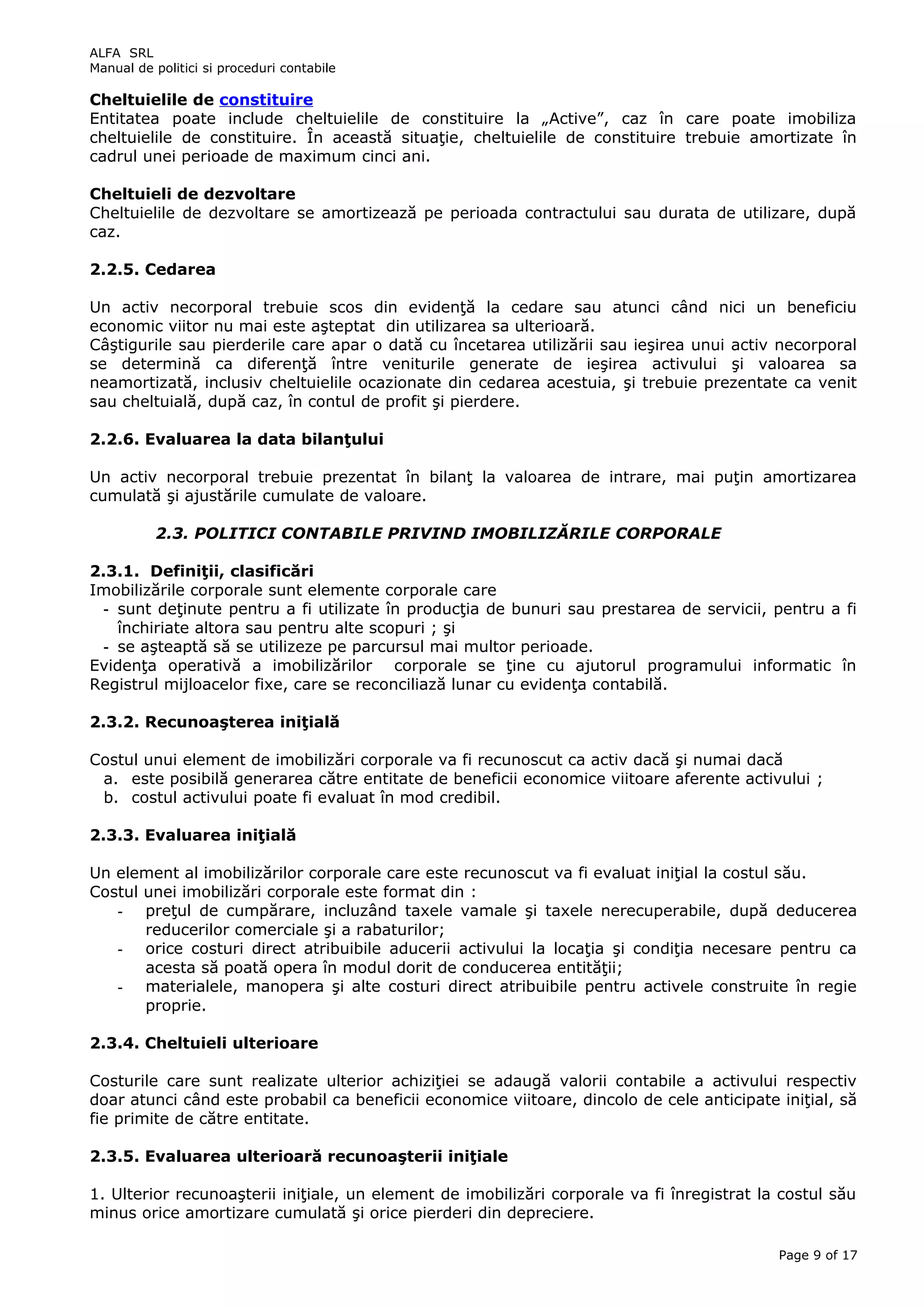 Manual politici-si-proceduri-contabile-sc-srl-schita | DOC