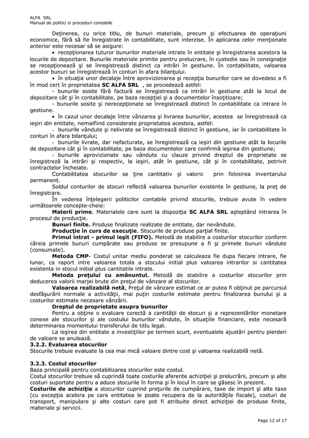 Manual politici-si-proceduri-contabile-sc-srl-schita | DOC