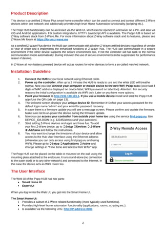 Manual POPP-HUB-V2 (POP-011801) | PDF
