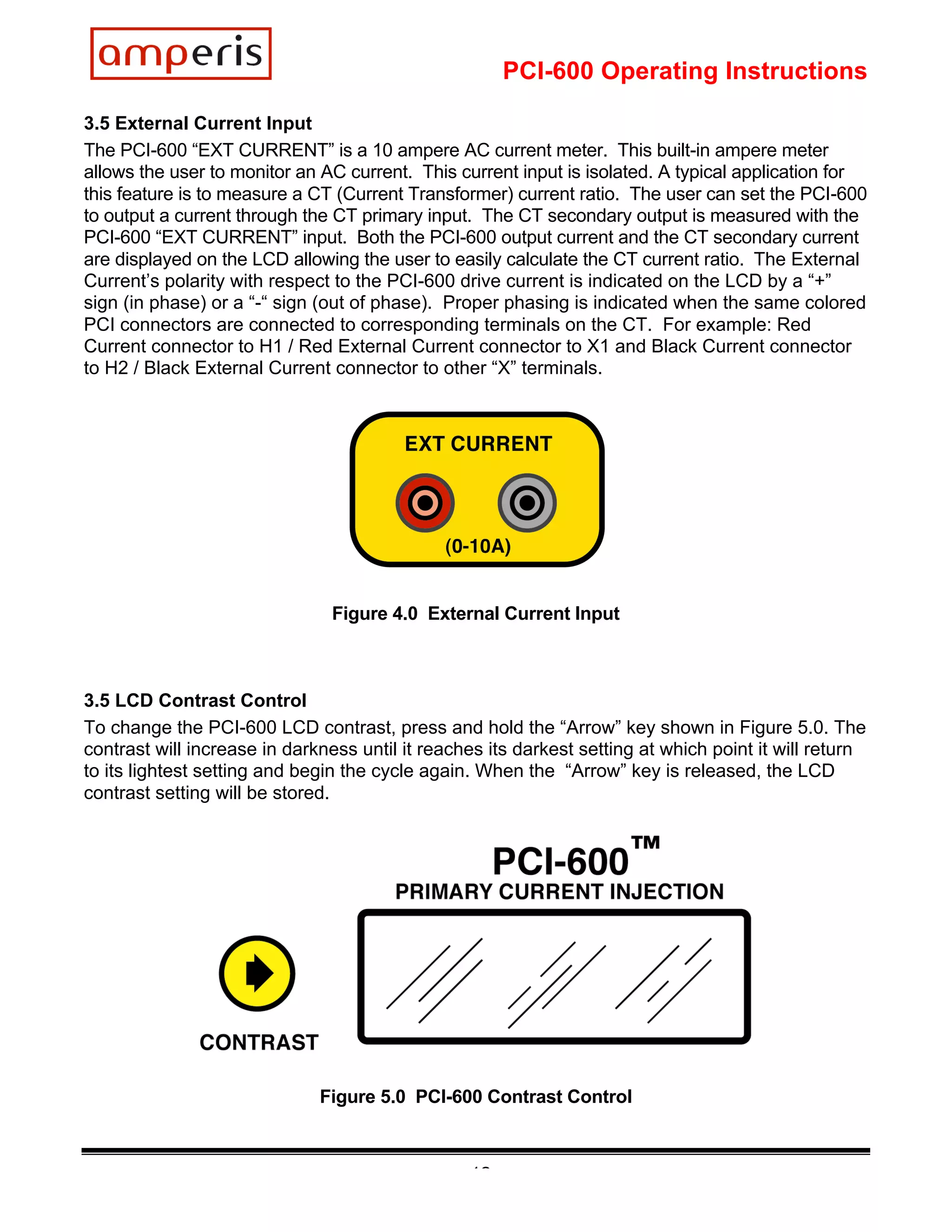 Manual Primary Current Injector PCI Amperis | PDF