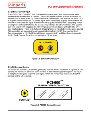 Manual Primary Current Injector PCI Amperis | PDF