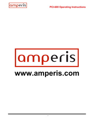 Manual Primary Current Injector PCI Amperis | PDF