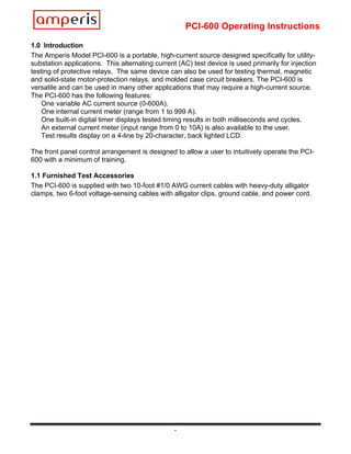 Manual Primary Current Injector PCI Amperis | PDF