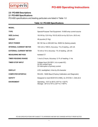 Manual Primary Current Injector PCI Amperis | PDF