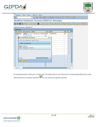 Tutorial SD SAP: Creación de Cotización [VA21] | PDF