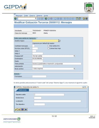 Tutorial SD SAP: Creación de Cotización [VA21] | PDF