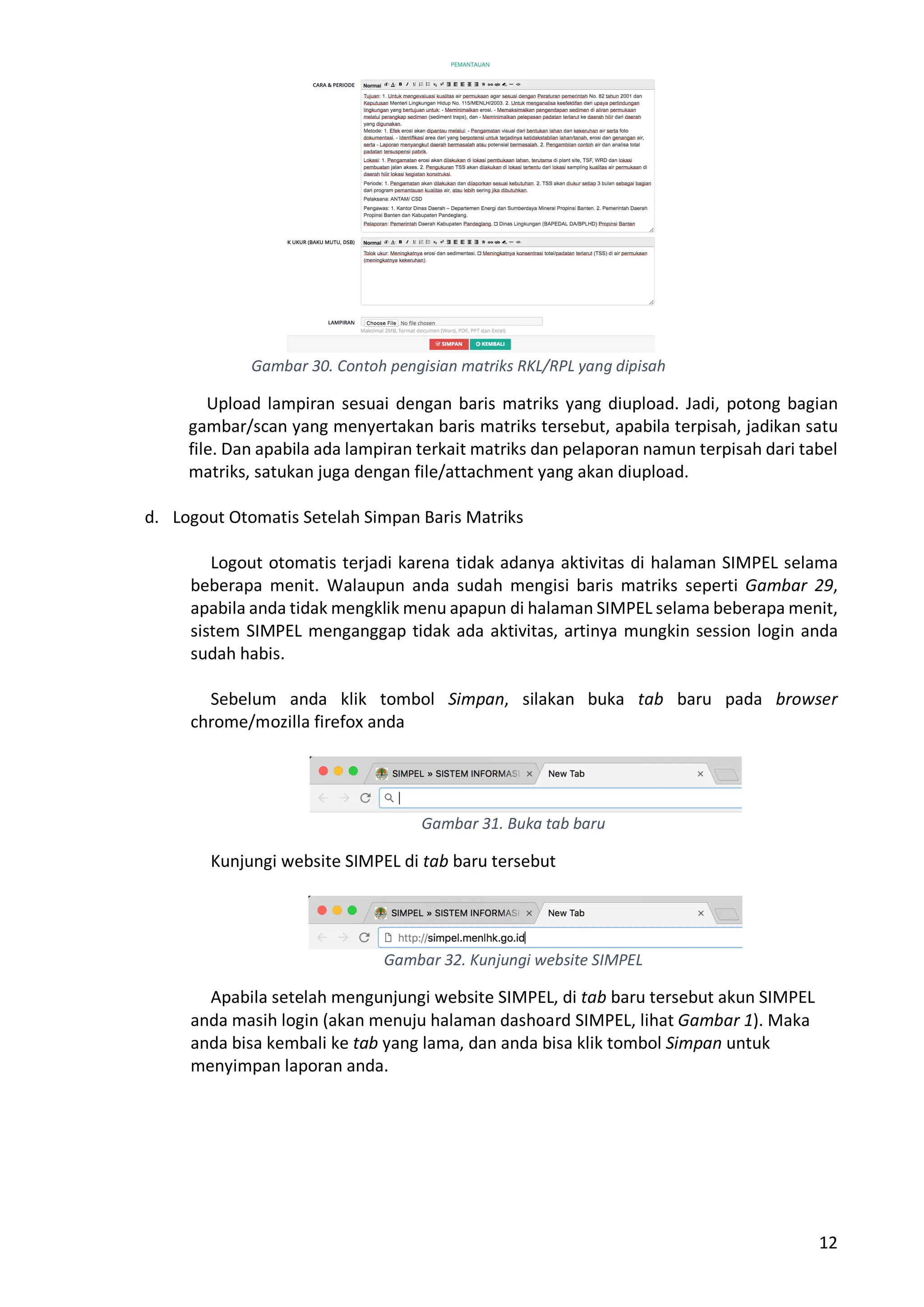manual-simpel-dokling-pelaporan status ketaatan lingkungan | PDF