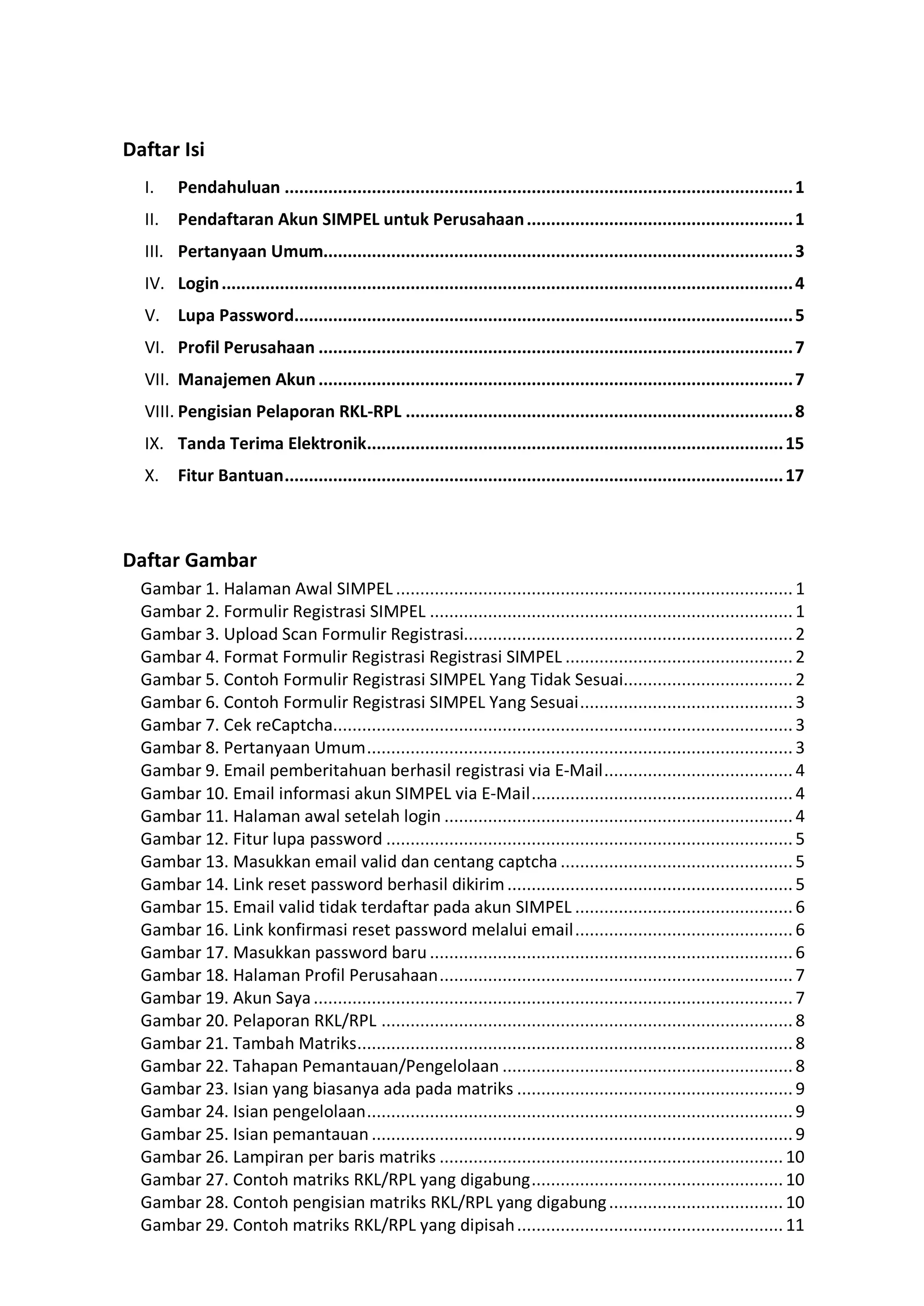 manual-simpel-dokling-pelaporan status ketaatan lingkungan | PDF