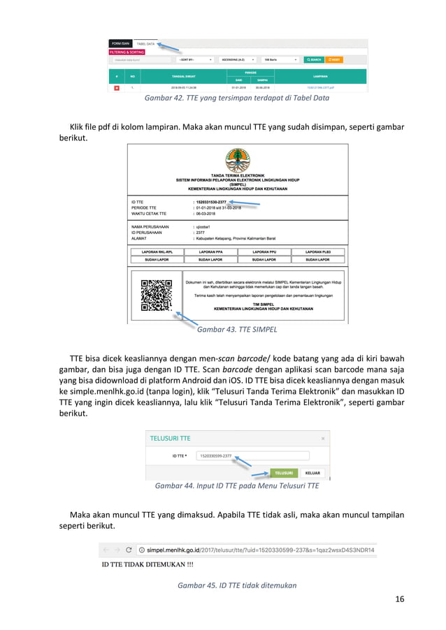 manual-simpel-dokling-pelaporan status ketaatan lingkungan | PDF